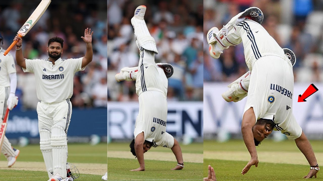 Watch, Rishabh Pant Back Flip Celebration after 100 vs Eng in 1st Test ...