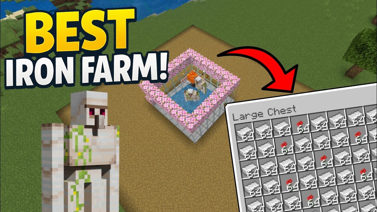 Survival Iron Farm in Minecraft pe (Fast & Simple!) Technoid Games ...