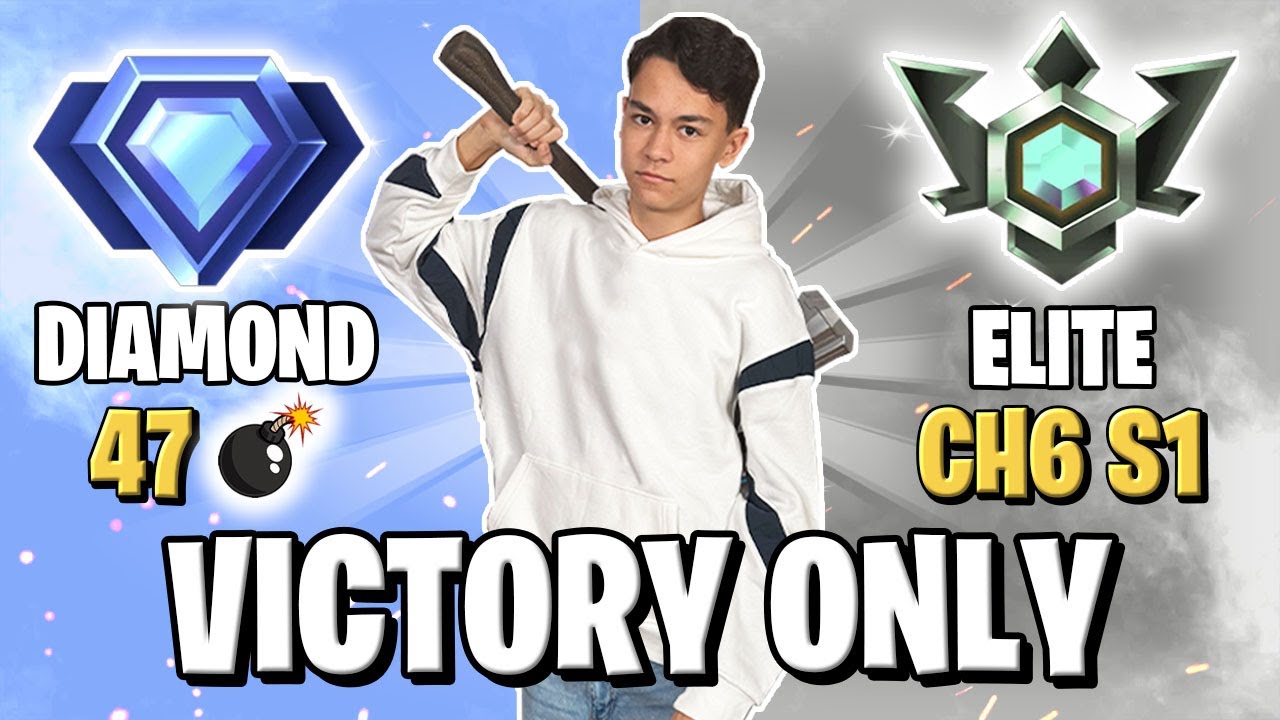 Diamond to Elite Rank Up Victory ONLY in Fortnite (4 in a Row) - YouTube