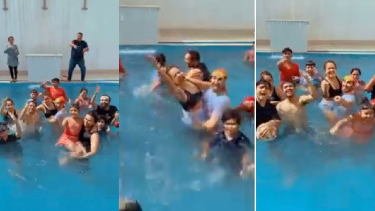 Neha Kakkar & Tony Kakkar Full Masti In Swimming Pool || Rohanpreet ...