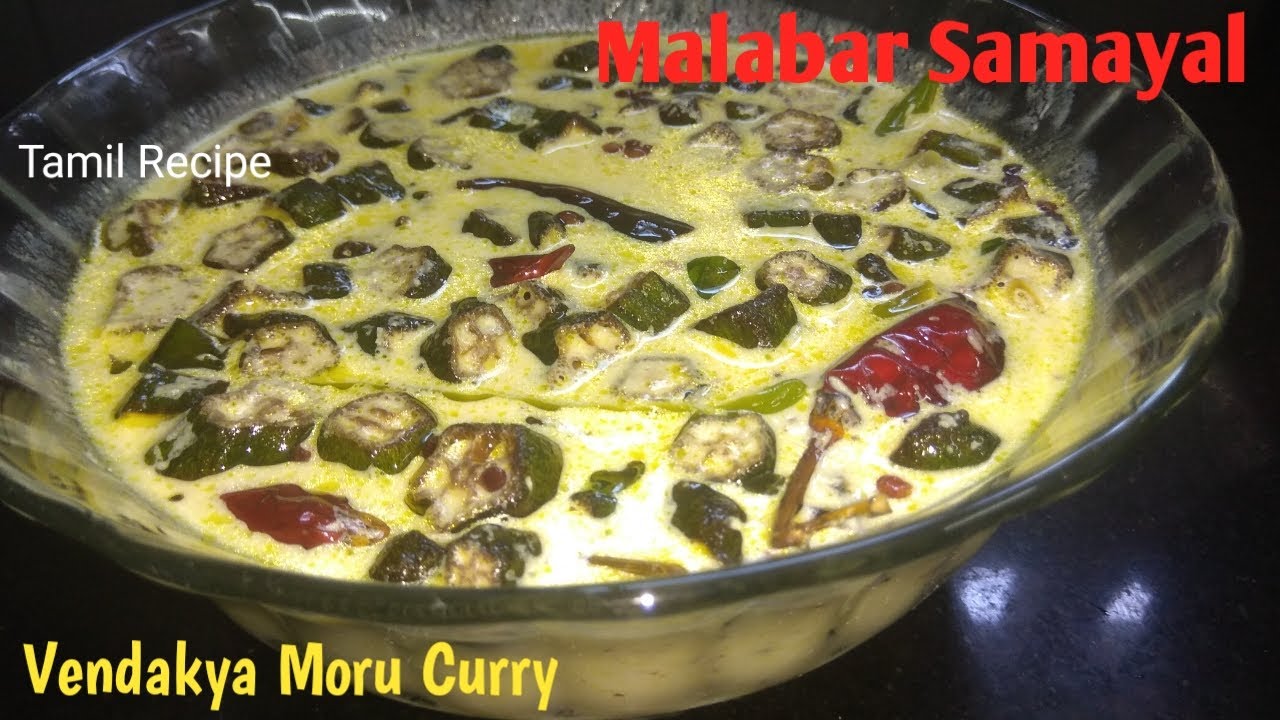 Vendakya moru kulambu | kerala style moru curry in Tamil recipe | Easy ...