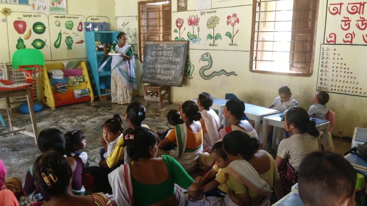 Anganwadi centre activity||Pet animals and wild animals introduction to ...