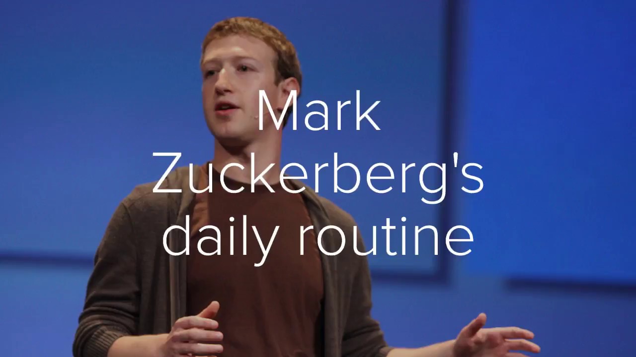 Daily routine Mark Zuckerberg - YouTube