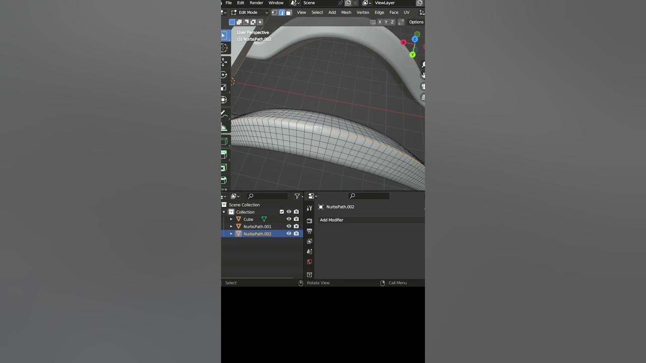 Stop modelling like a beginner - Blender curve modifier modelling🔥 #shorts #blender # ...