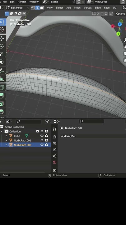 Stop modelling like a beginner - Blender curve modifier modelling🔥 #shorts #blender # ...