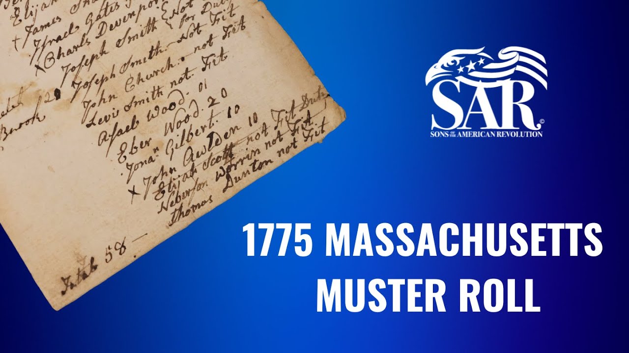 Selections from the Collection - 1775 Massachusetts Muster Roll - YouTube