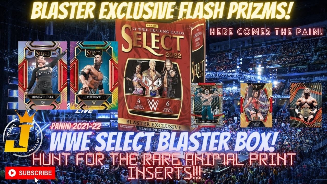 WWE SELECT Blaster Box - FLASH PRIZM EXCLUSIVES & ANIMAL PRINT HUNT ...