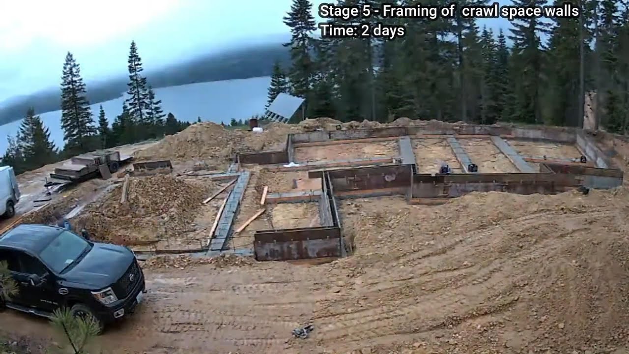 Timelapse of Cliffside Home Construction. Part 1 - YouTube