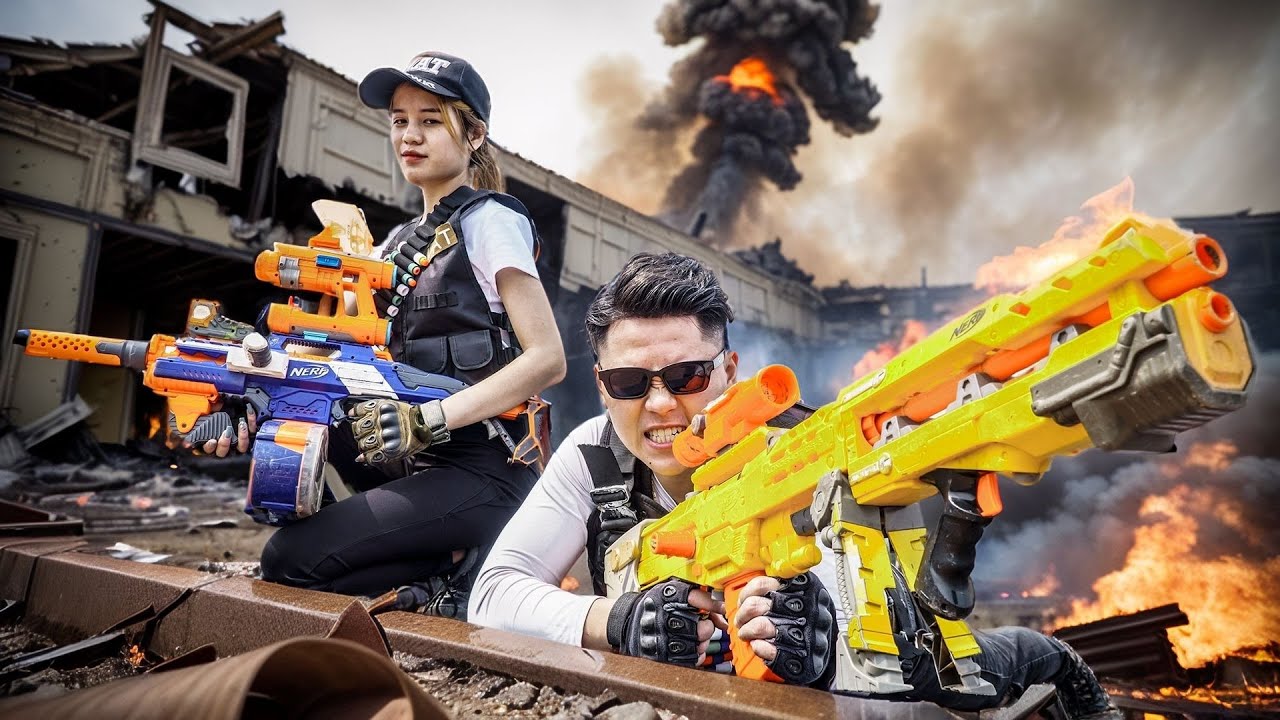 LTT Nerf War : Legendary SEAL X Nerf Guns Fight Crime Attacks Team to ...