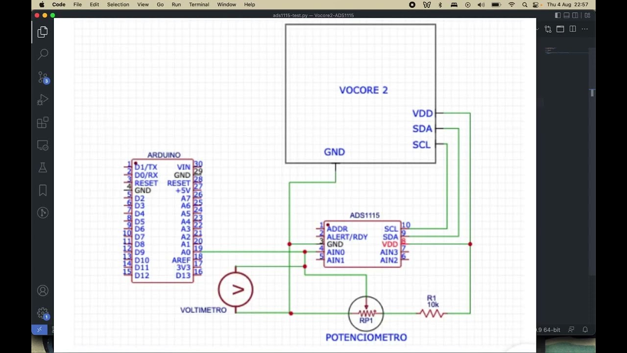 Using ADS1115 Analogical-Digital Converter with Vocore 2 - YouTube