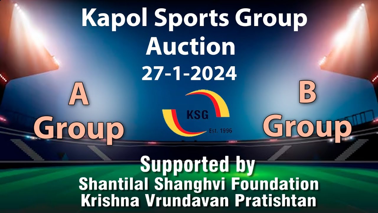 Kapol Sports Group Auctoin Ceremony Of Players - YouTube