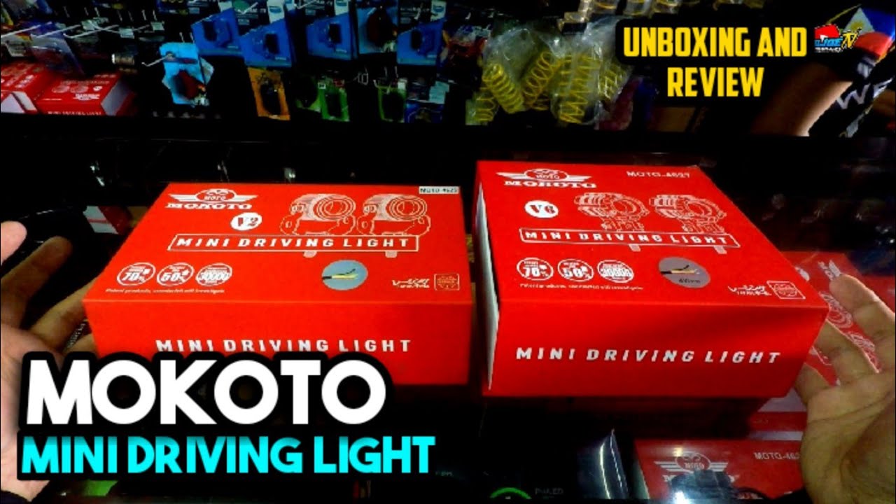 Mokoto Mini driving light comparison V2 vs V6 / JDG - YouTube