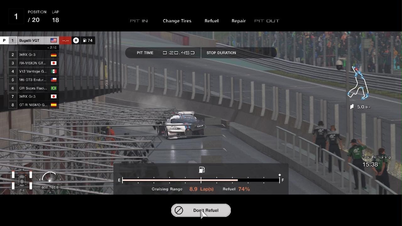 Bugatti VGT Pit Stop 3 - YouTube
