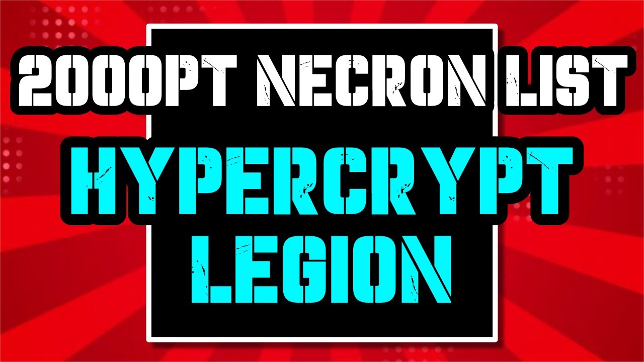 My 2000 Point Hypercrypt Legion Necron List - Warhammer 40k 10th ...