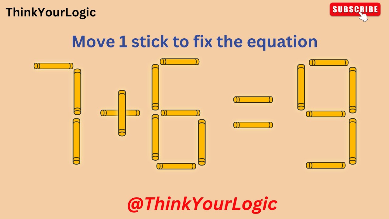 Fix the equation Move 1 stick #riddles#trending#trend#viral#viralvideo# ...