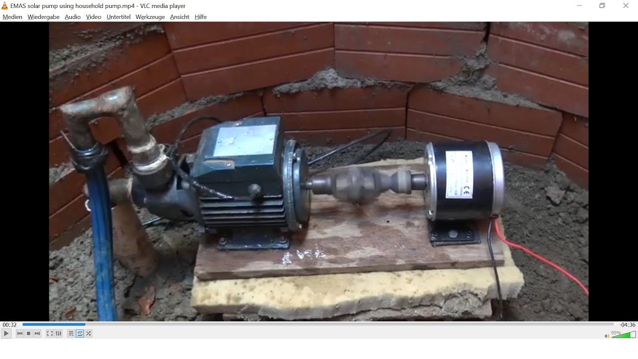 making a solar pump by using a normal household pump - YouTube