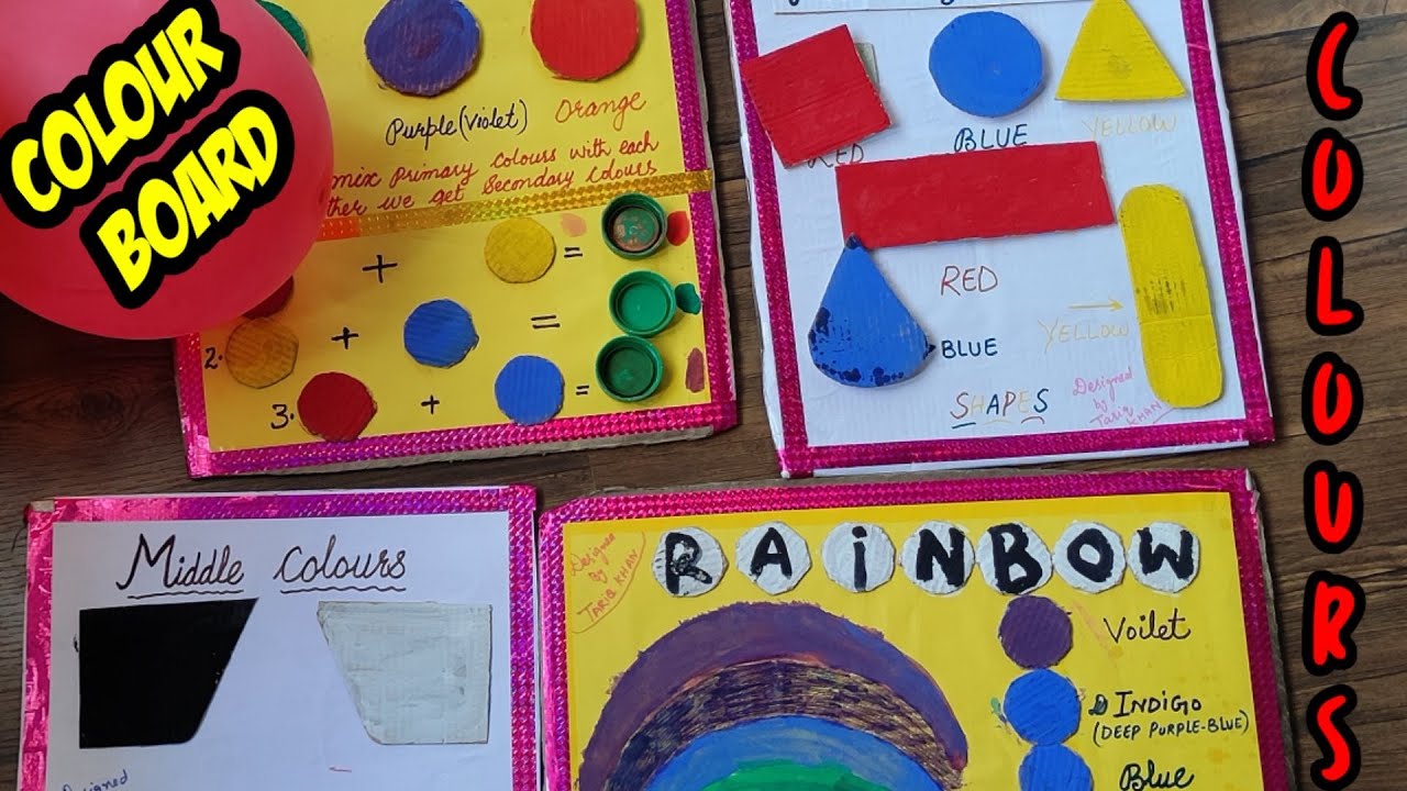 Colour Boards || Primary || Secondary || Middle & Rainbow Colours ...