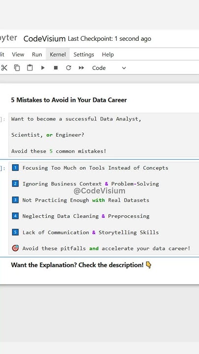 🚀 5 Mistakes to Avoid in Your Data Career! #DataScience #DataAnalyst #SQL #Python #PowerBI # ...
