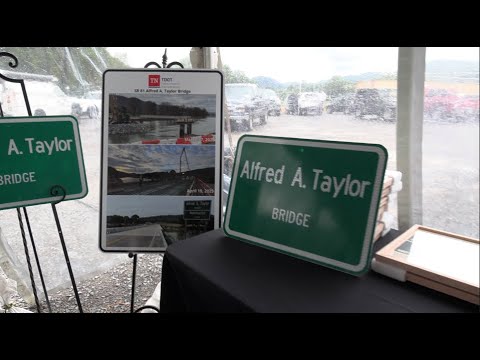 Alfred Taylor Bridge ribbon cutting overview - YouTube