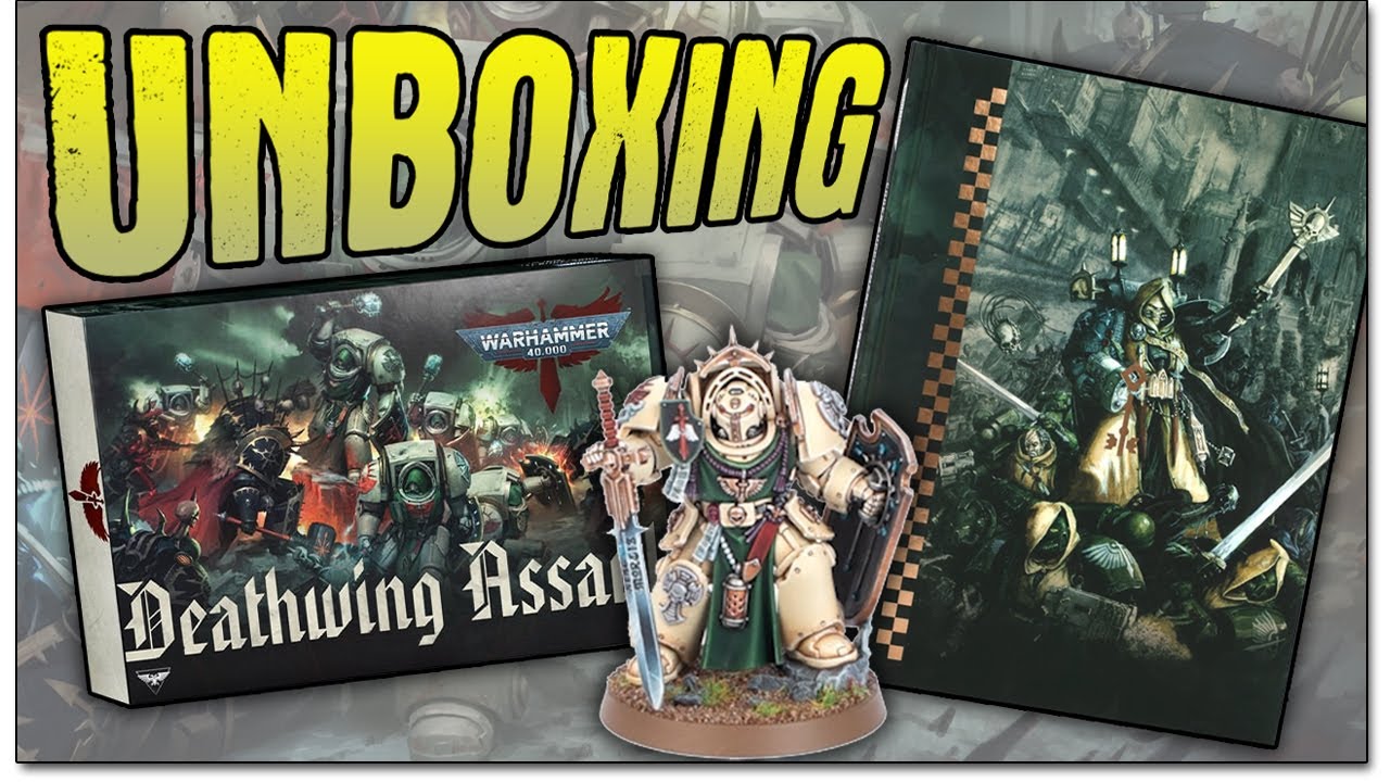 Unboxing WARHAMMER 40K Deathwing Assault Space Marines games workshop ...