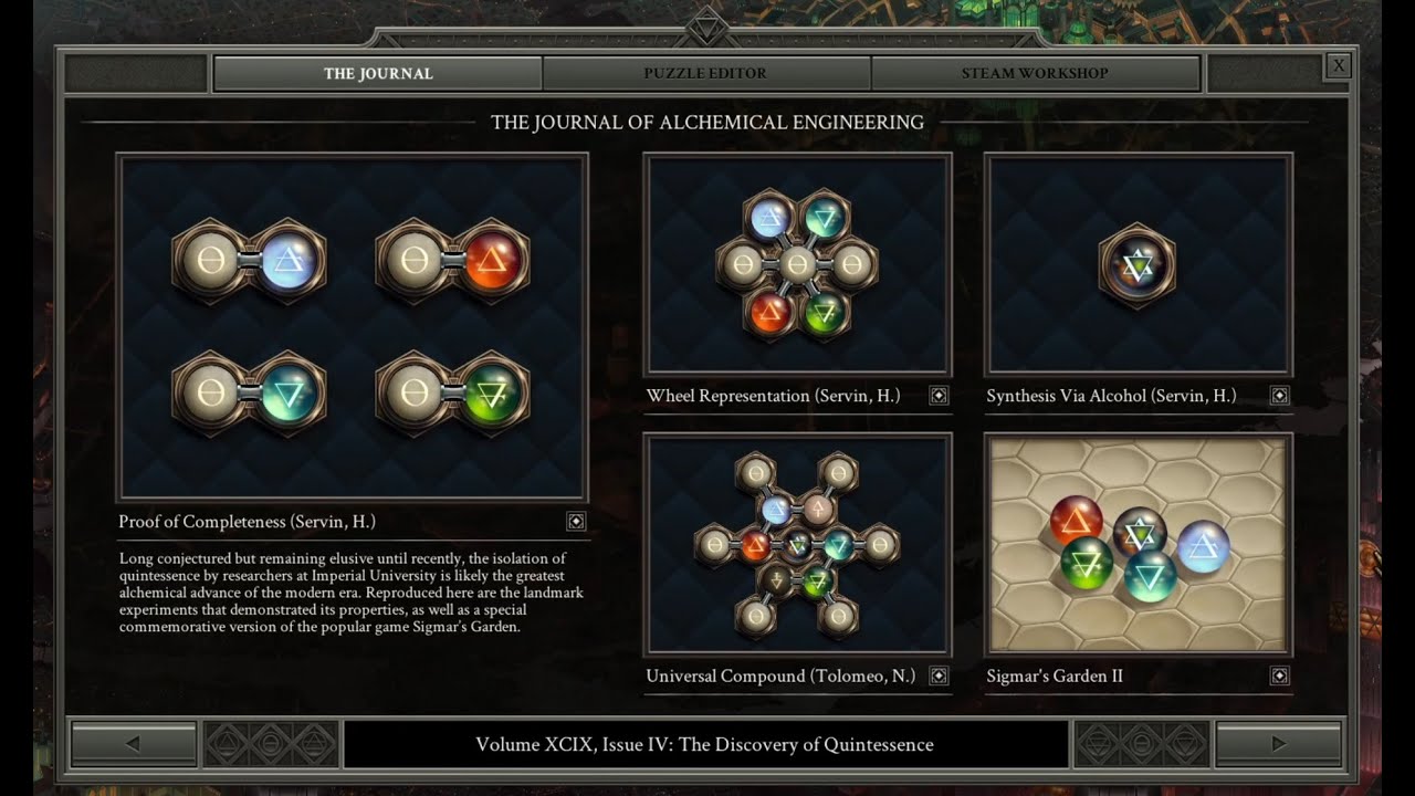 Opus Magnum (Steam) - 11 The Discovery of Quintessence (Journal Issue ...