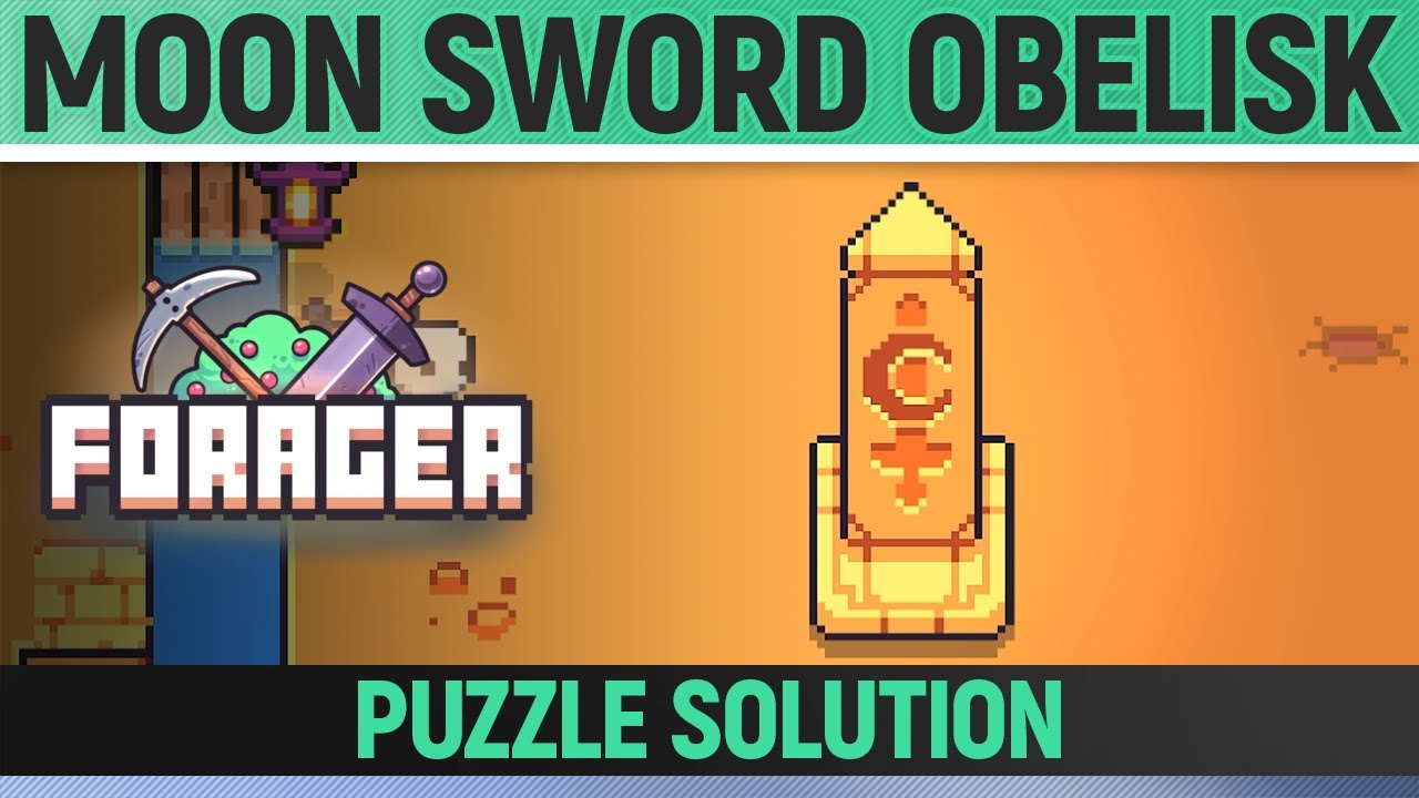 Forager - Moon Sword Obelisk Puzzle - How to solve - YouTube