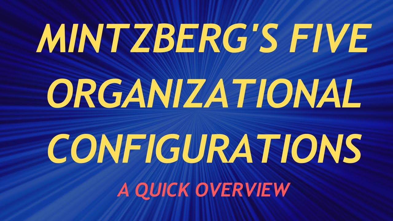 Mintzberg's Five Organizational Configurations: A Quick Overview - YouTube