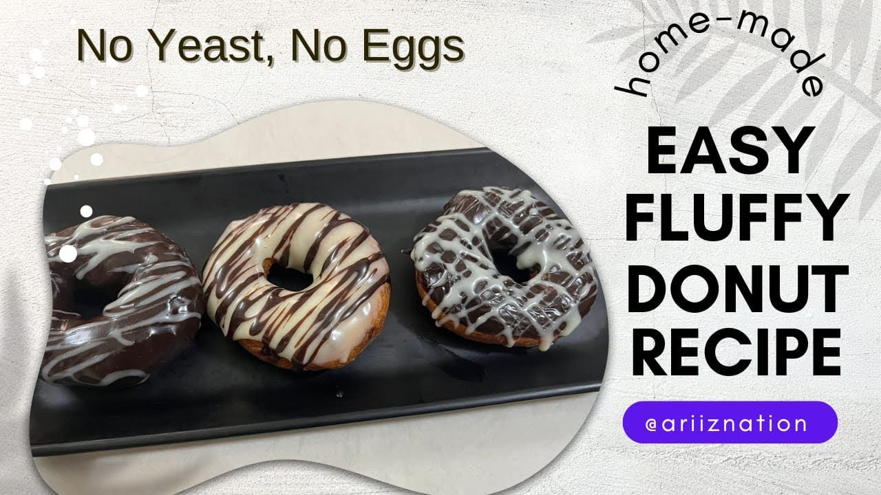 Soft & Fluffy Donuts Recipe | Easy homemade Egg less, No Oven, No Yeast ...