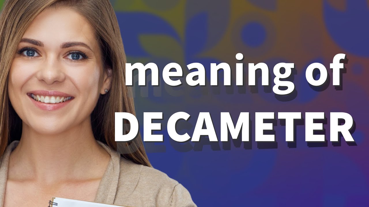 Decameter | meaning of Decameter - YouTube