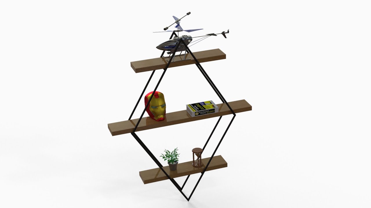 「DESIGN 176」 How to design a Bookshelf by Solidworks - YouTube