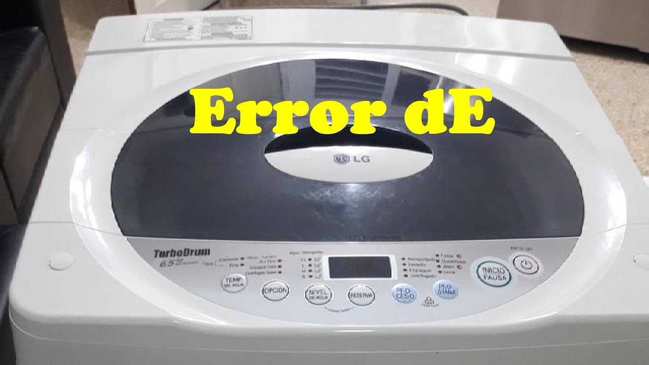 Falla Error dE en lavadora LG - YouTube