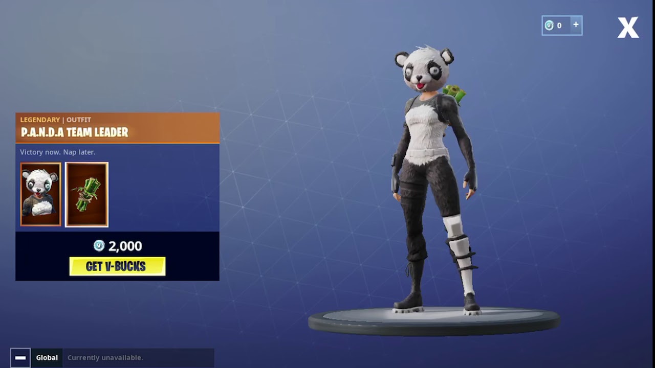 New Panda team leader and sushi master skins in item shop - YouTube