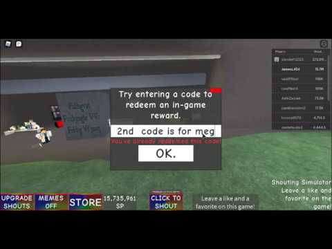 ALL CODES FOR SHOUTING SIMULATER! - YouTube