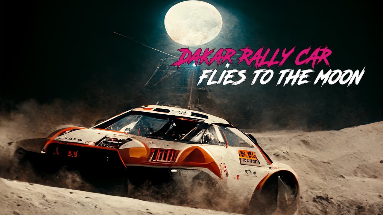 Dakar Rally car flies to the moon - YouTube