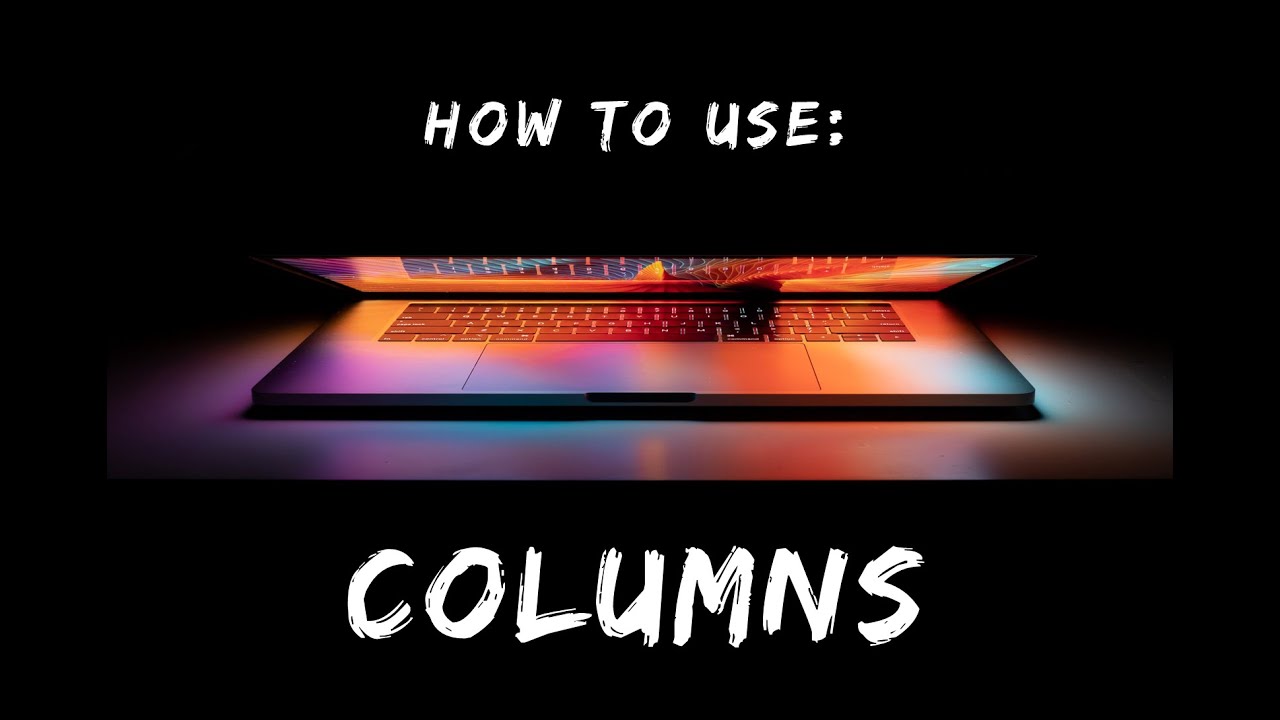 How To Use Columns MS Word YouTube How To Use Columns MS Word YouTube