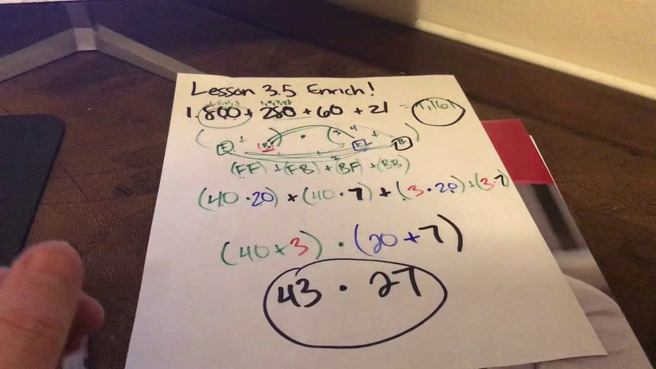 GoMath! Lesson 3.5 Enrich! 4th Grade - YouTube