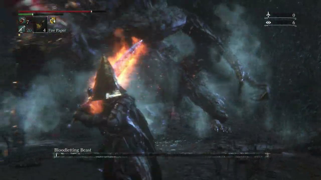 Bloodborne - Bloodletting Beast Boss Fight - YouTube