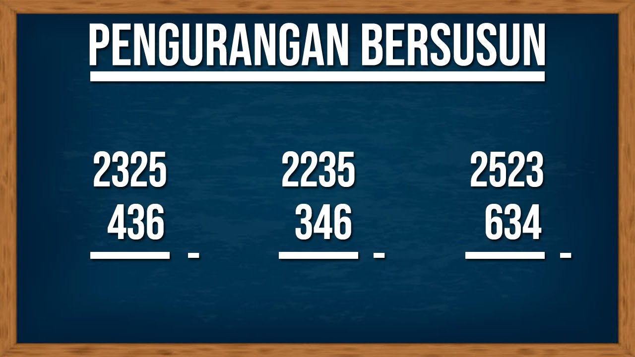 cara pengurangan bersusun ribuan dan ratusan - YouTube