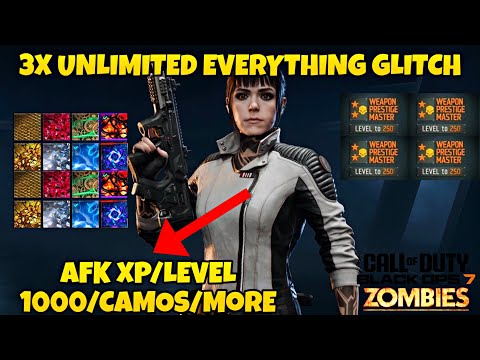*NEW* EASY LEVEL 1000 GLITCH! AFK UNLIMITED AMMO/XP/ANYTHING/CAMOS! BO7 GLITCHES! BO7 ZOMBIES GLITCH