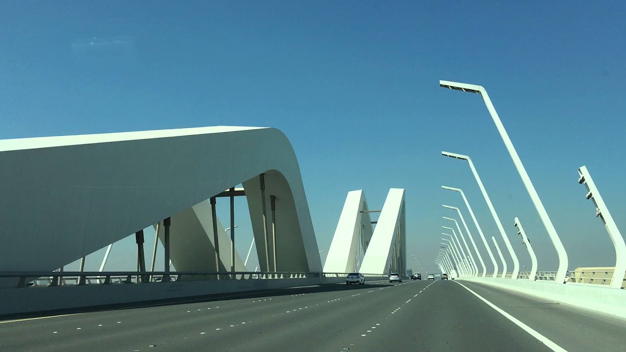 Driving over the Sheikh Zayed Bridge in Abu Dhabi by Zaha Hadid - YouTube