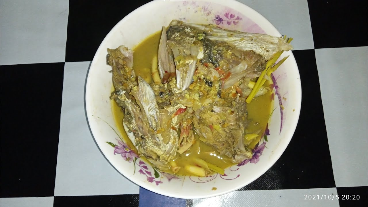 Masak kepala ikan jan dengan bunga dan umbut kantan...bagaimana rasa ...