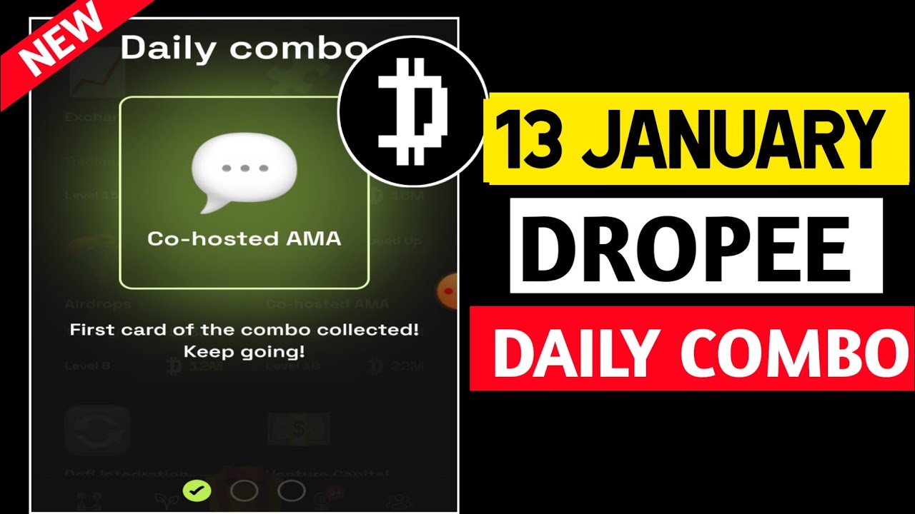 Dropee daily combo today | dropee daily combo 13 January | Daily Combo ...