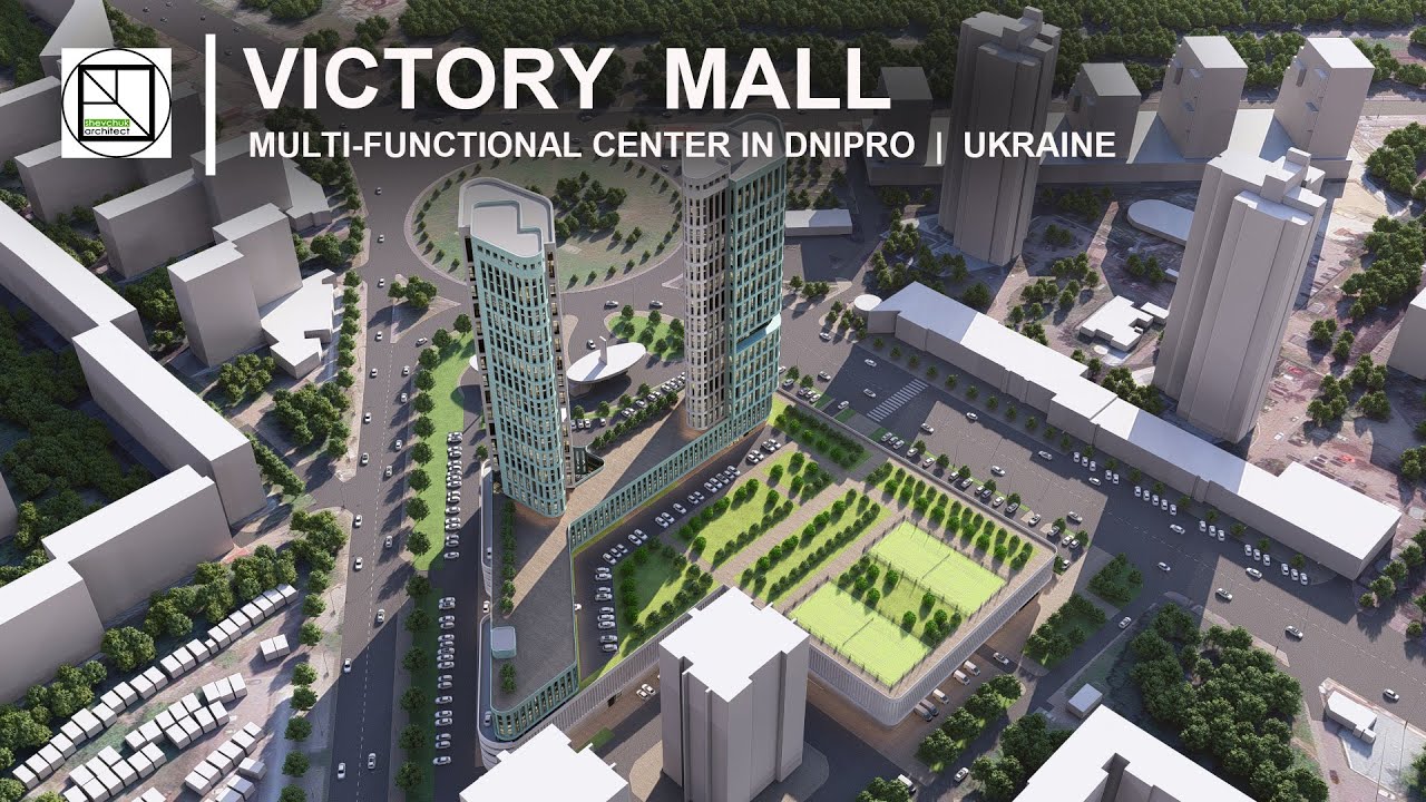 Victory Mall. Multi-functioonal complex in Dnipro, Ukraine - YouTube