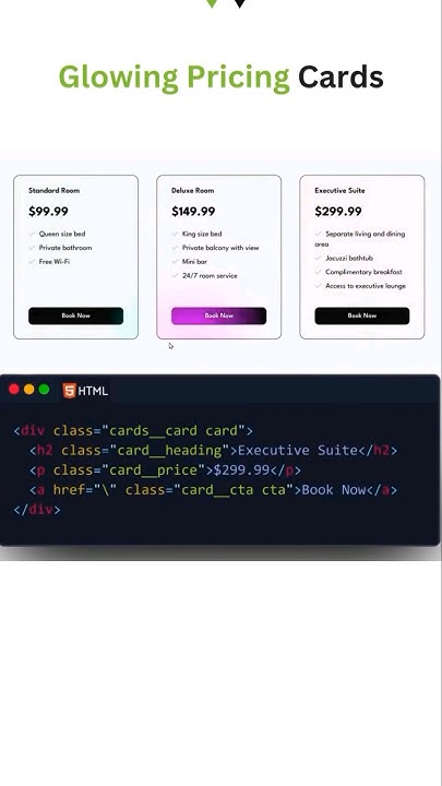 Glowing Pricing cards using HTML CSS and JavaScript #coding #webdevelopment 🚀 - YouTube
