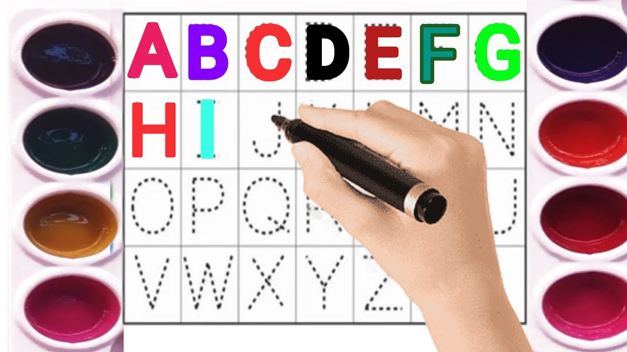 abcd, a for apple b for ball, abc song, abcd rhymes, colours, alphabet ...