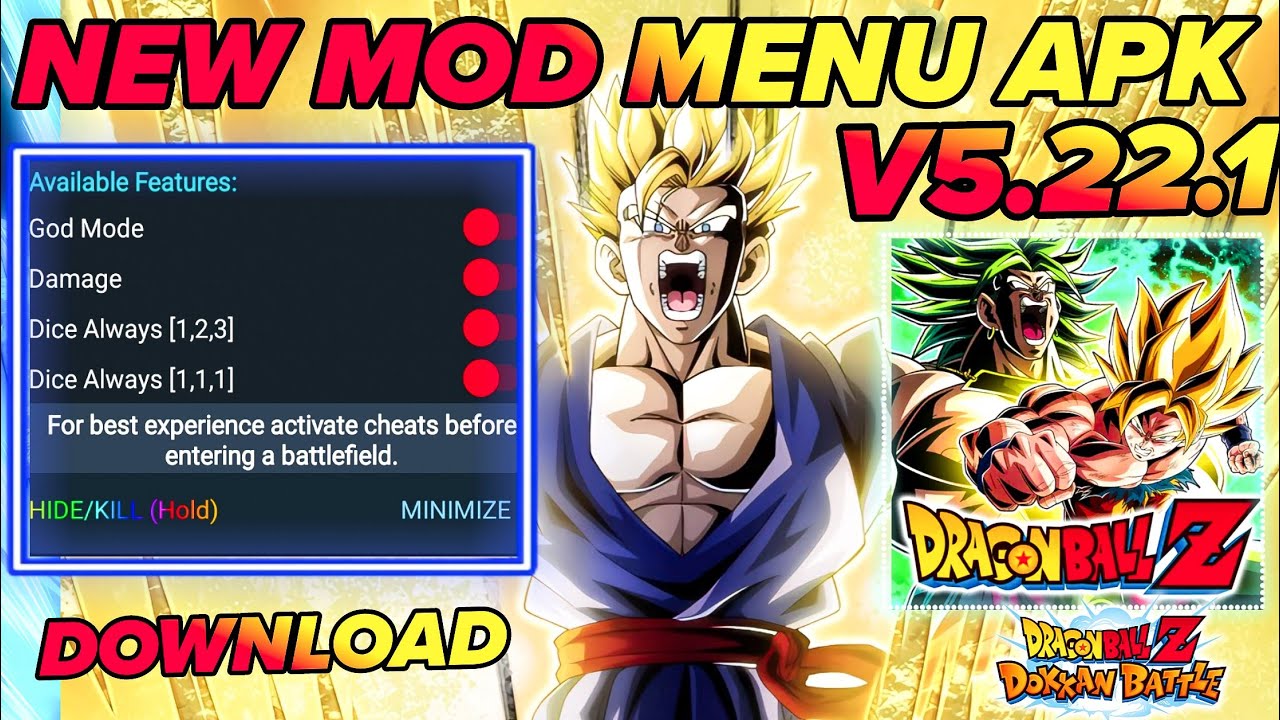 (NEW) Dragon Ball Z Dokkan Battle MOD MENU V5.22.1 APK / Dokkan Battle ...