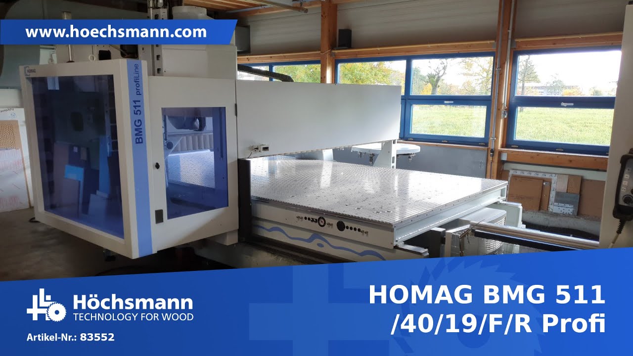HOMAG BMG 511 /40/19/F/R Profi (Höchsmann Klipphausen) - YouTube