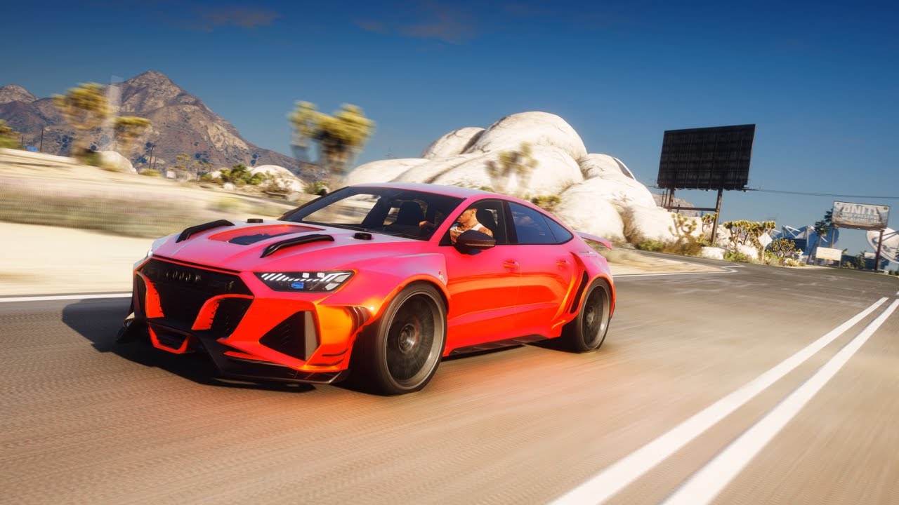 GTA 5 NaturalVision Evolved Audi RS7 Wide Body Kit Gameplay With CJ ...