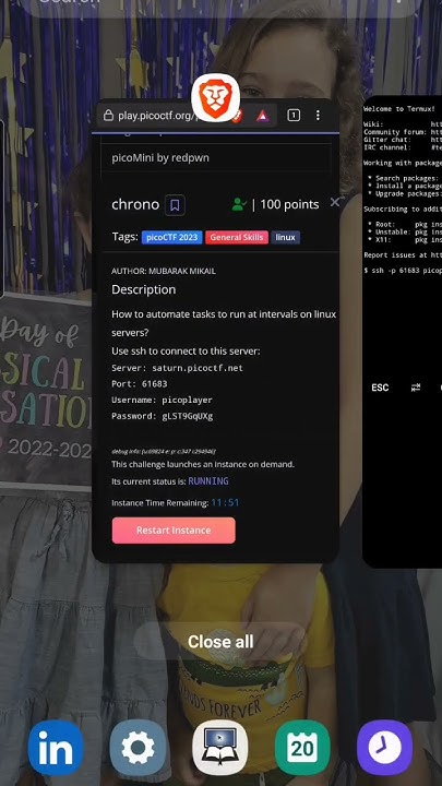 Solving PicoCTF "Chrono" Challenge With My Phone #cybersecurity #picoctf #linux - YouTube