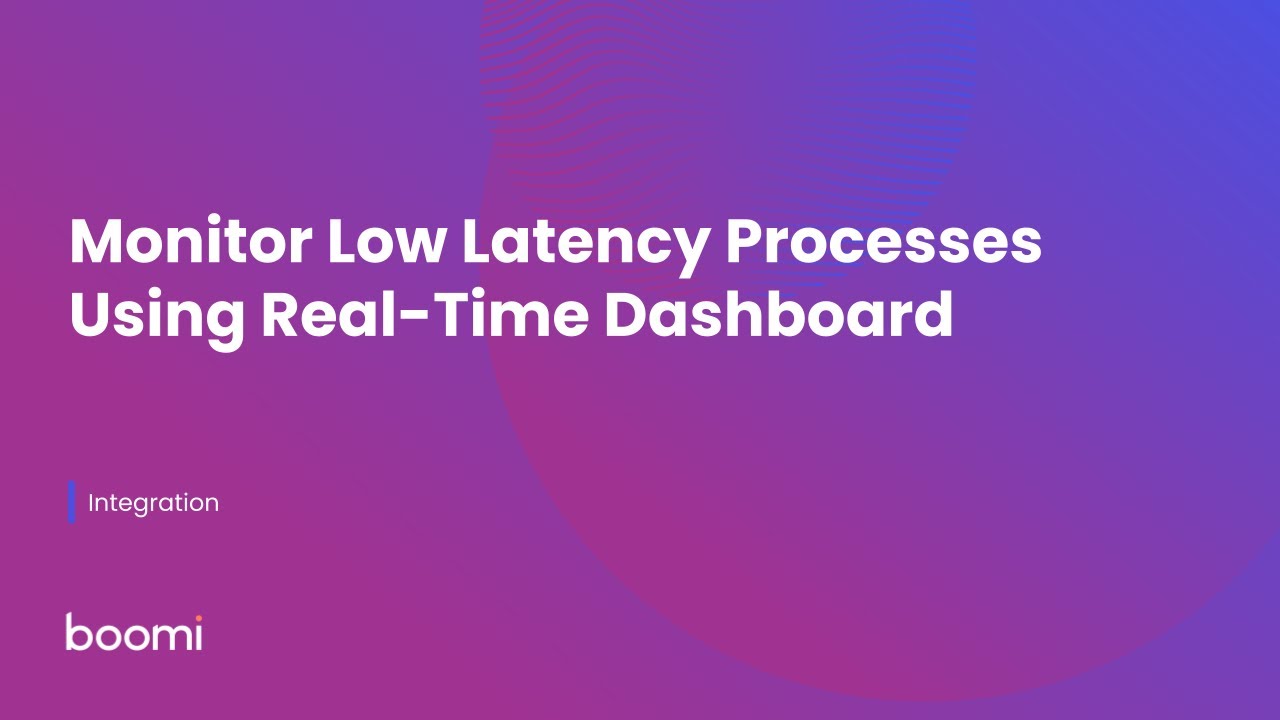 Monitor Low Latency Processes Using Real Time Dashboard - YouTube